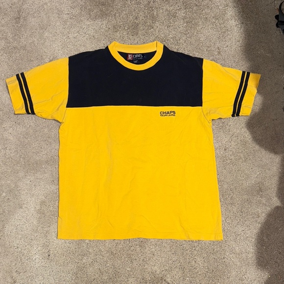 Ralph Lauren | Shirts | Vintage Chaps Ralph Lauren Knit Tshirt Yellow ...